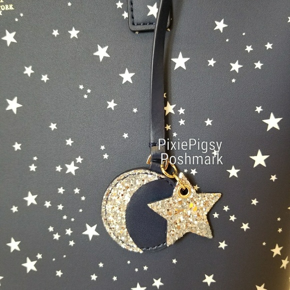 kate spade | Bags | Kate Spade Stars Tote Bag Purse With Star Key Fob ...